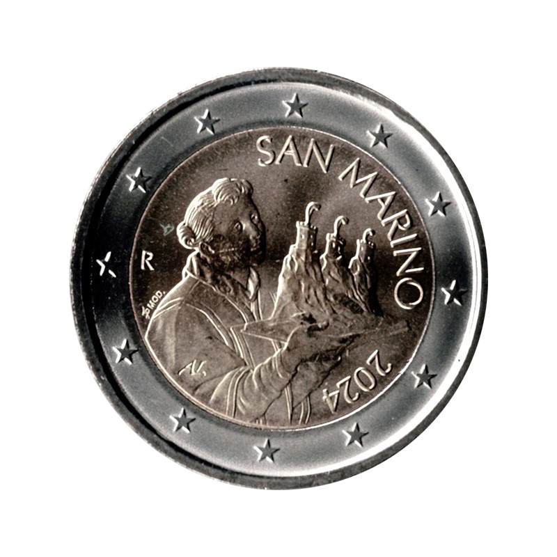 SAINT-MARIN - 2 Euros commémorative - Portrait de Saint-Marin 2024