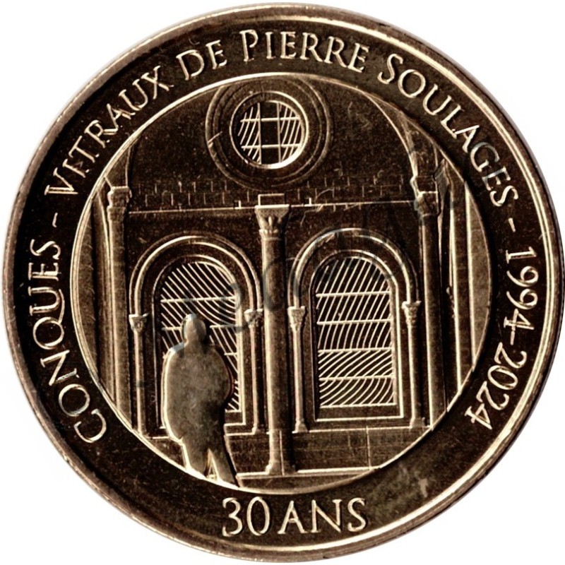 CONQUES - Abbaye Sainte Foy (Vitraux de Pierre Soulages) / MONNAIE DE ...