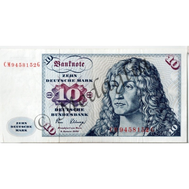 Allemagne - 10 Deutsche Mark 1980