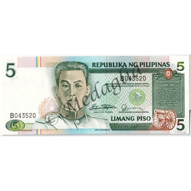 Philippines 5 piso 1985-1986